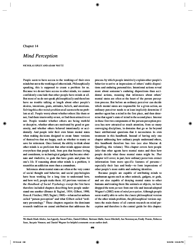 (PDF) Mind Perception