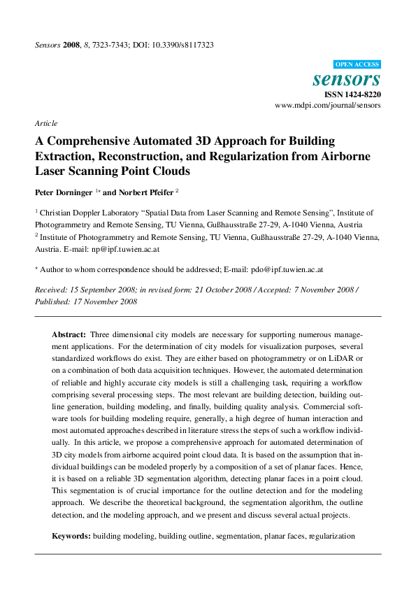 Pdf A Comprehensive Automated 3d Approach For Building Extraction Reconstruction And