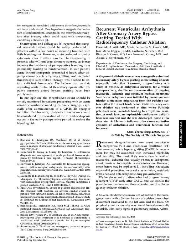 (PDF) Treated With Radiofrequency Catheter Ablation Recurrent ...