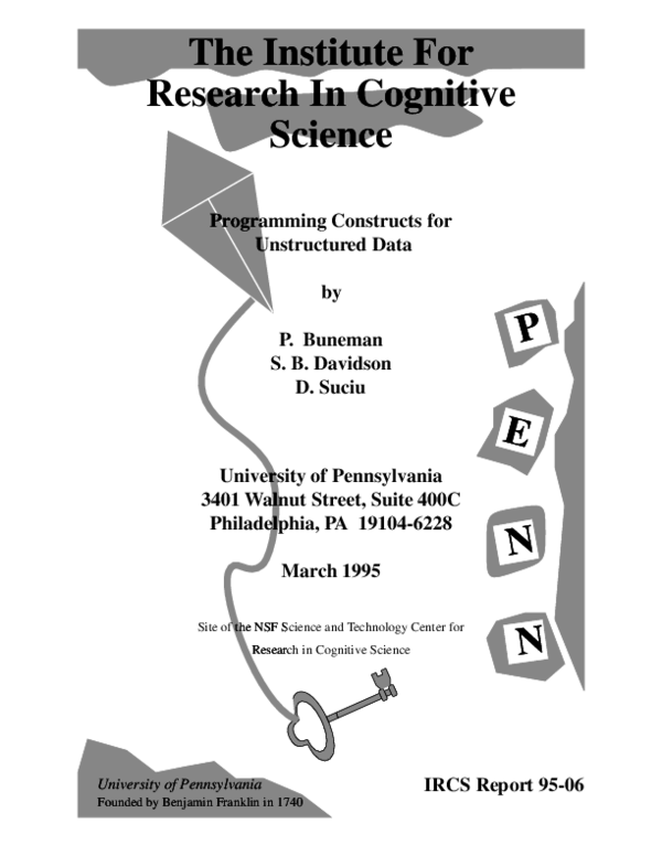 (PDF) Programming constructs for unstructured data