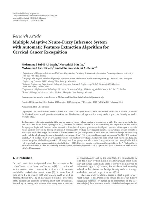 (PDF) Multiple Adaptive Neuro-Fuzzy Inference System with Automatic Features Extraction ...