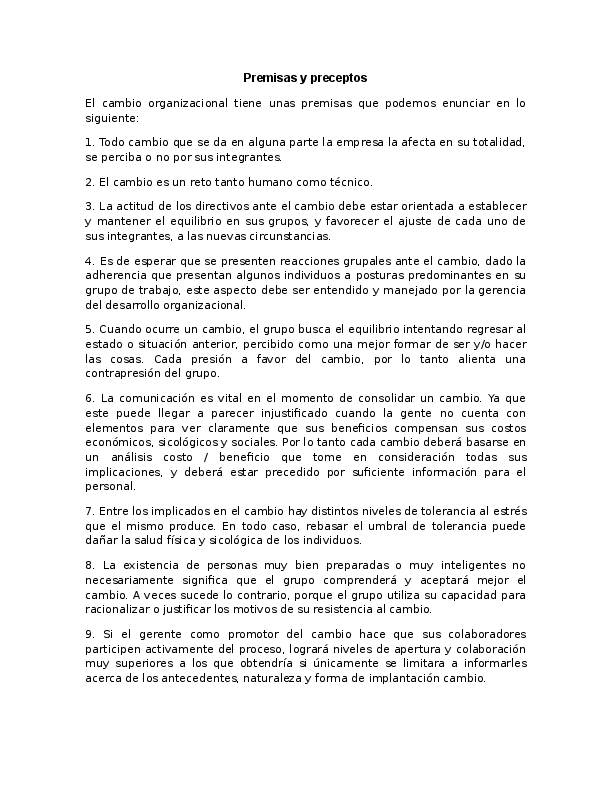 (DOC) Premisas y preceptos