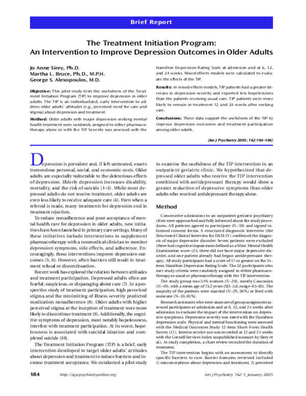(PDF) The Treatment Initiation Program: An Intervention to Improve ...