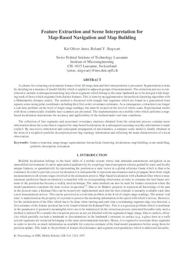 (PDF) Feature extraction and scene interpretation for map-based ...