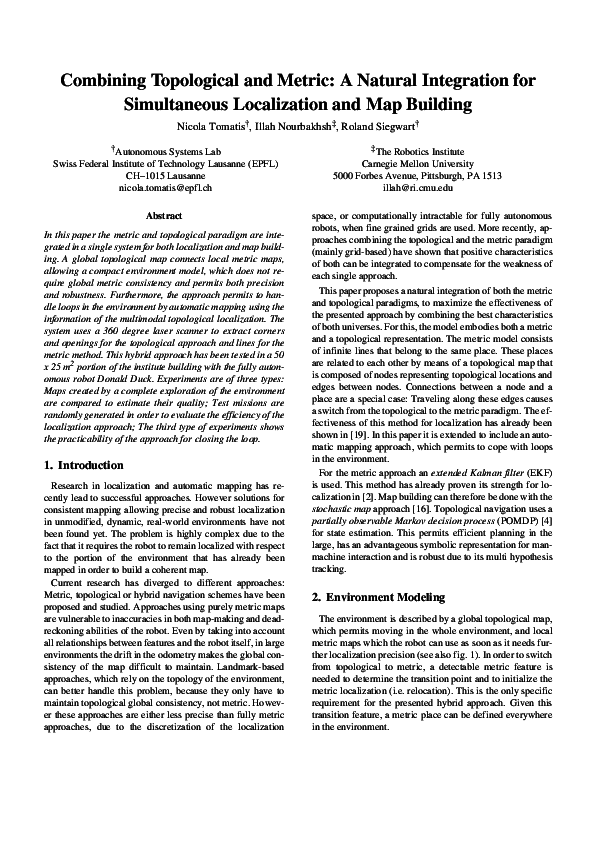 (PDF) Combining Topological and Metric: A Natural Integration for Simultaneous Localization and ...