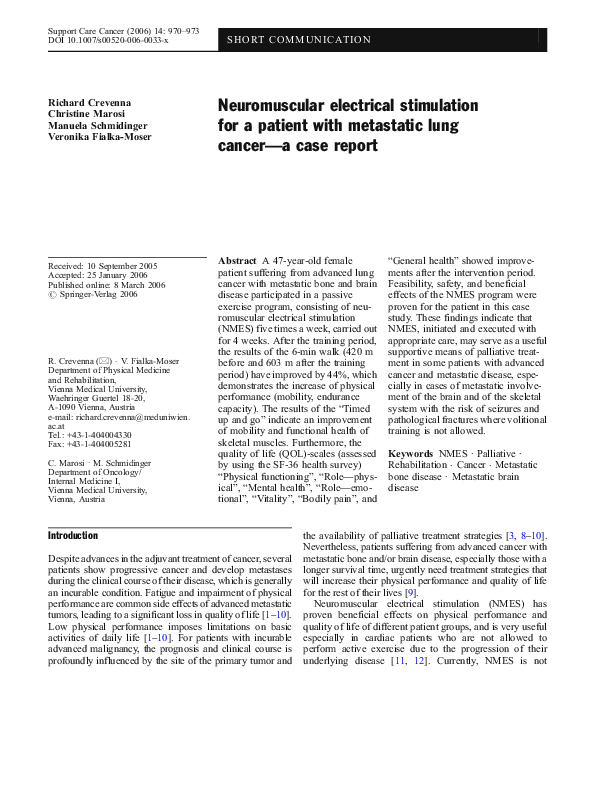 (PDF) Neuromuscular electrical stimulation for a patient with ...