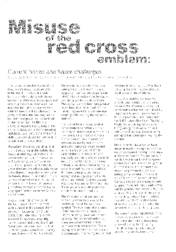 (PDF) Misuse of the Red Cross Emblem: Current Issues and Future Challenges