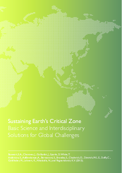 (PDF) Sustaining the Earth Critical Zone. Basic Science and ...