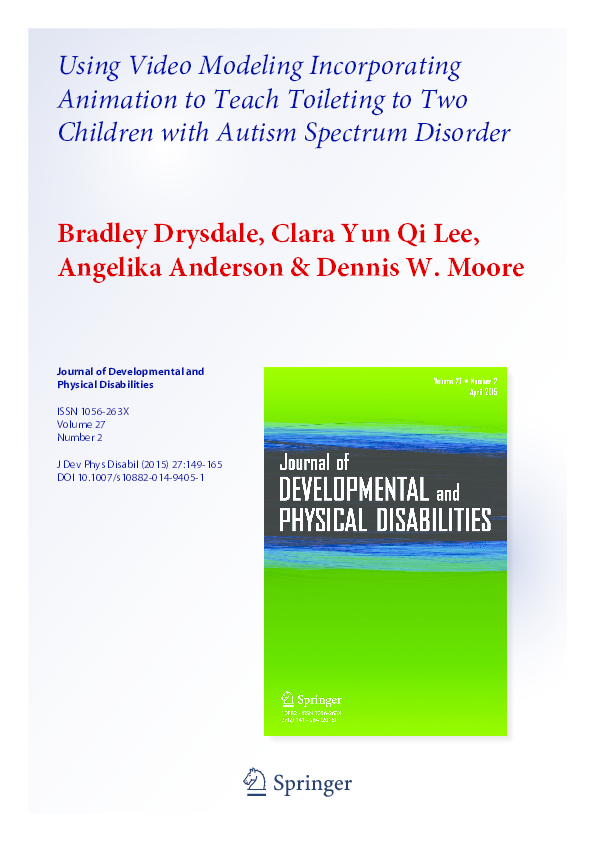 (PDF) Using Video Modeling Incorporating Animation to Teach Toileting ...