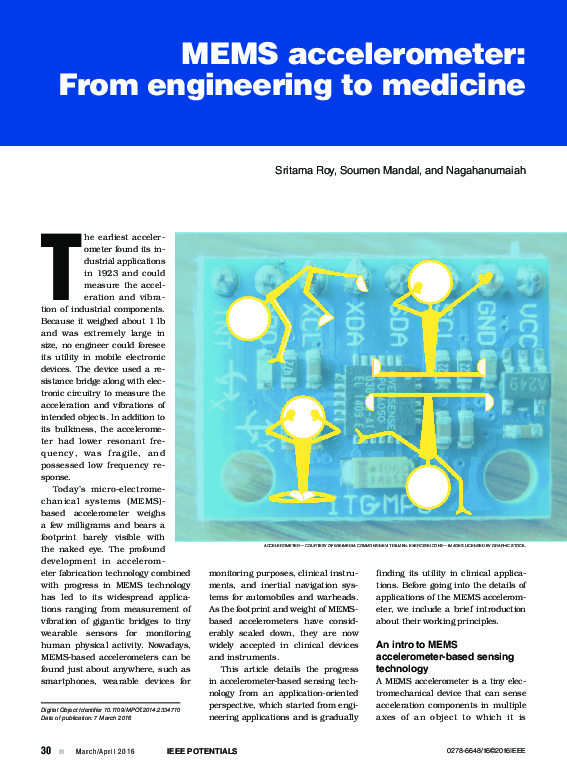 (PDF) MEMS accelerometer: From engineering to medicine