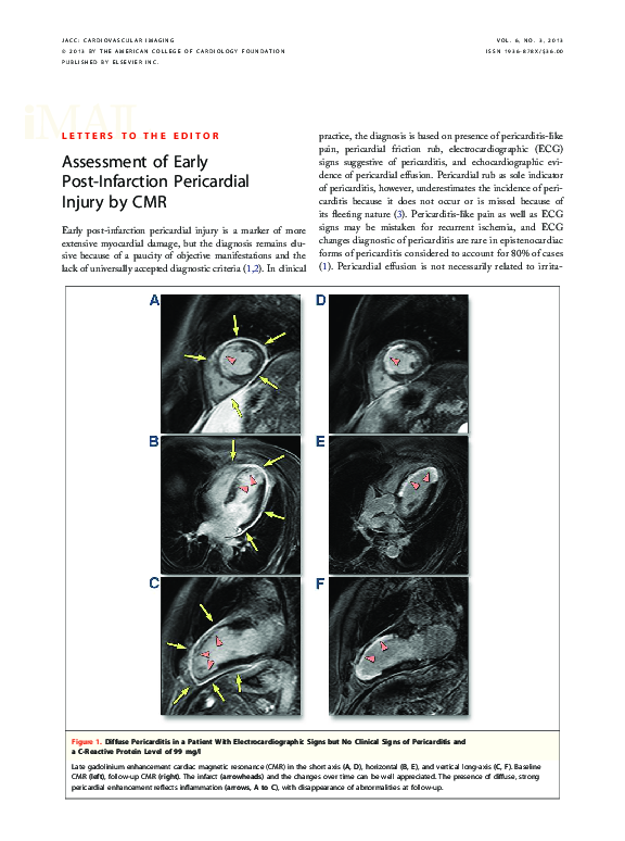 (PDF) Assessment of Early Post-Infarction Pericardial Injury by CMR