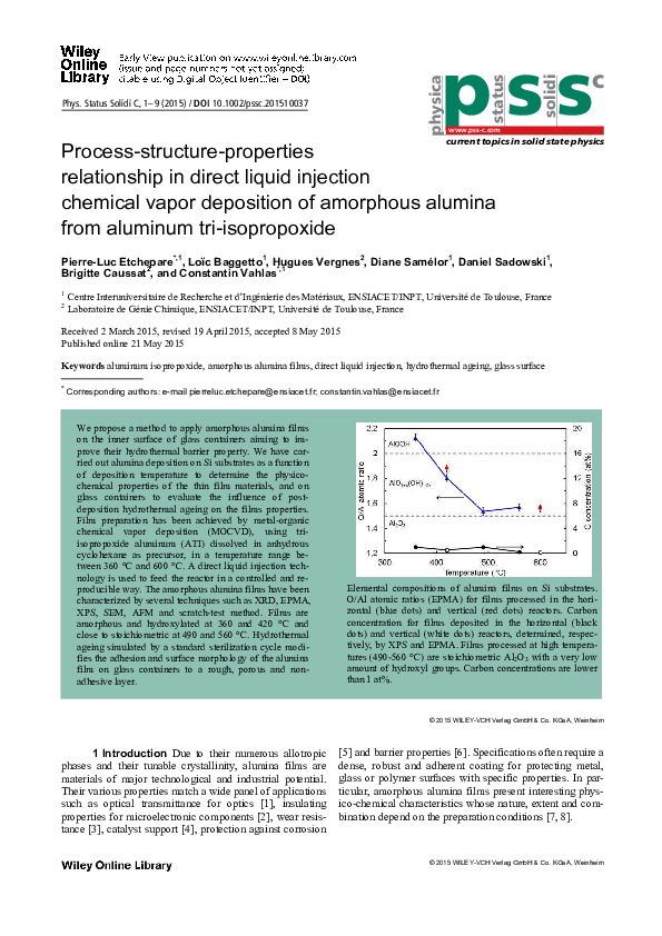 (PDF) Process-structure-properties relationship in direct liquid ...
