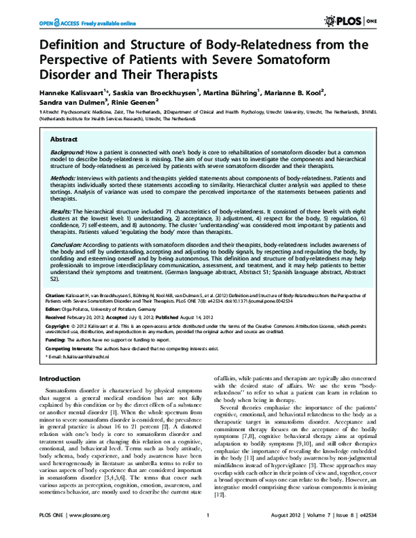 (PDF) Definition and Structure of Body-Relatedness from the Perspective ...