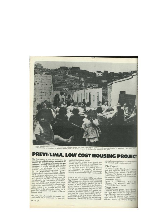 (PDF) PREVI/LIMA. LOW COST HOUSING PROJECT