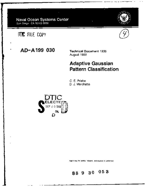 Pdf Adaptive Gaussian Pattern Classification