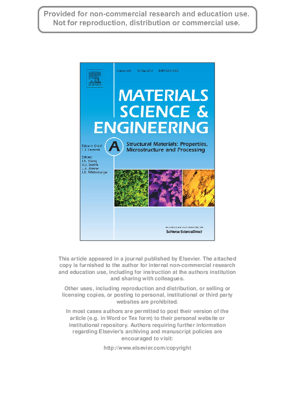 (PDF) Microstructural features and mechanical properties of Al 5083/SiC p metal matrix ...