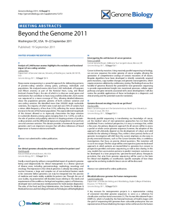 Pdf A High Throughput Sequence Analysis Infrastructure Technology