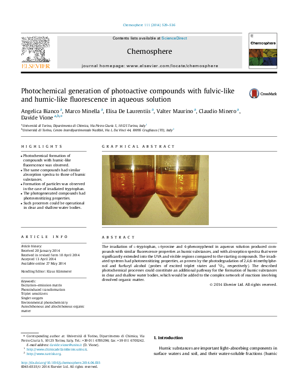 (PDF) Photochemical generation of photoactive compounds with fulvic ...