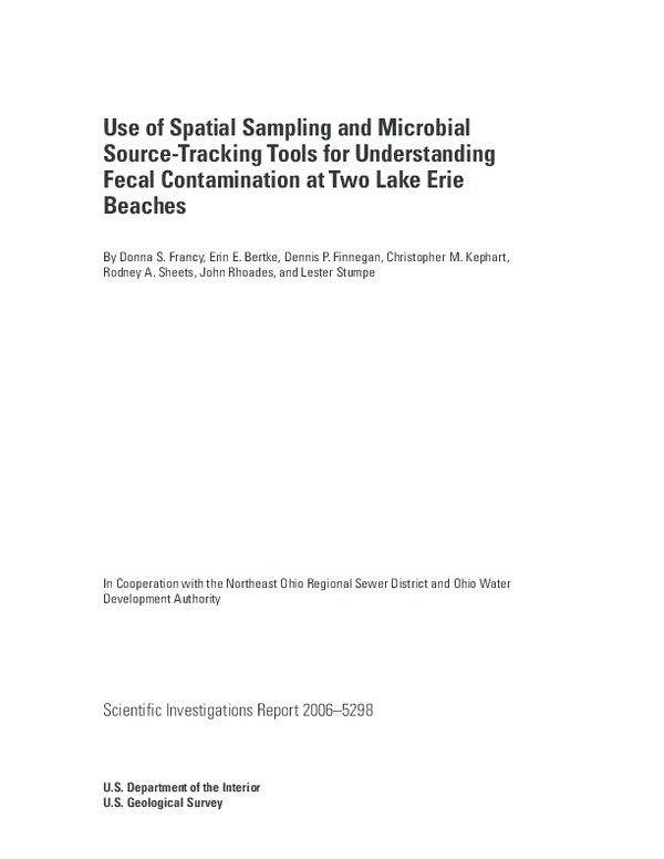 Pdf Use Of Spatial Sampling And Microbial Source Tracking Tools For Understanding Fecal