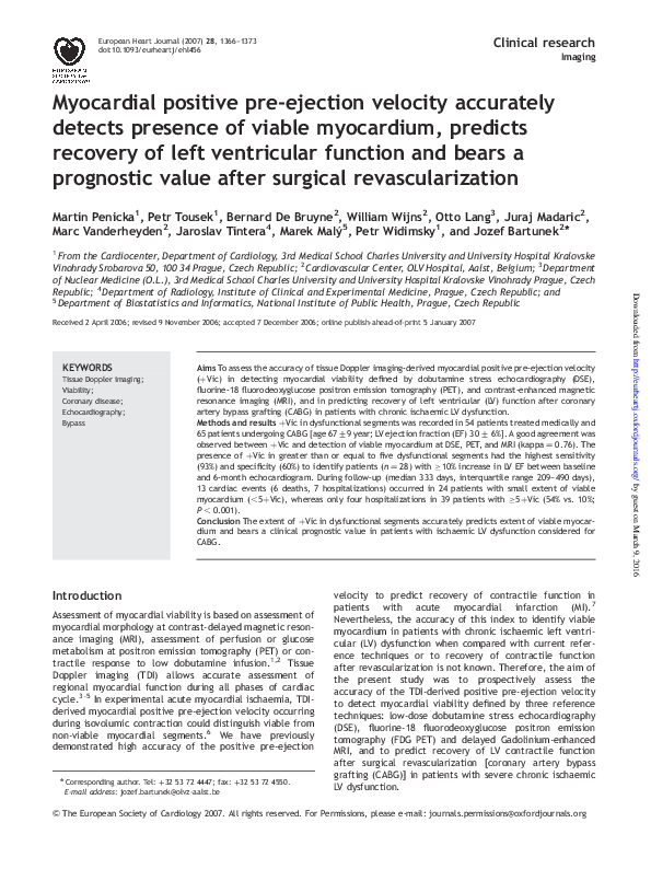 (PDF) Myocardial positive pre-ejection velocity accurately detects ...