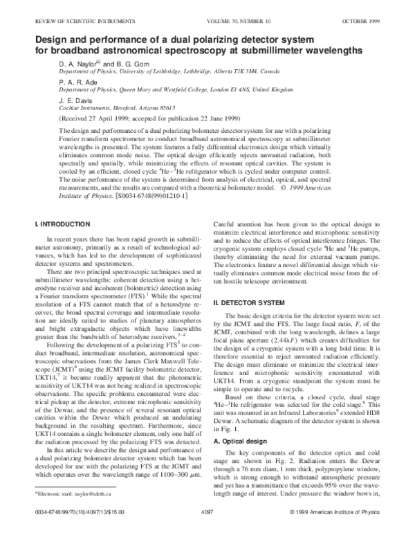 (PDF) Design and performance of a dual-polarizing detector system for ...