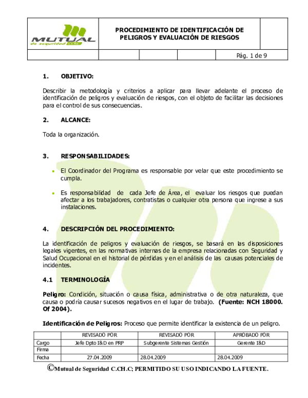 (PDF) Procedimiento iper