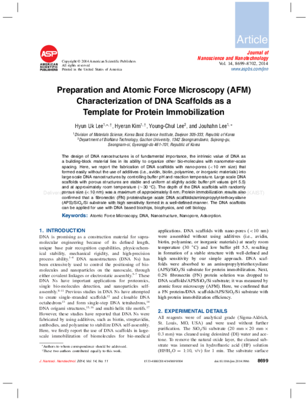 (PDF) Preparation and Atomic Force Microscopy (AFM) Characterization of ...