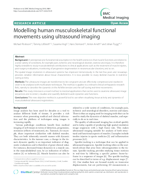 (PDF) Modelling human musculoskeletal functional movements using ...