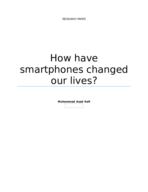 (DOC) How have smartphones changed our lives?
