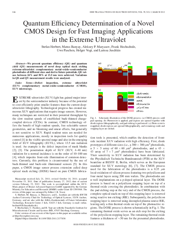 (PDF) Quantum Efficiency Determination of a Novel CMOS Design for Fast ...