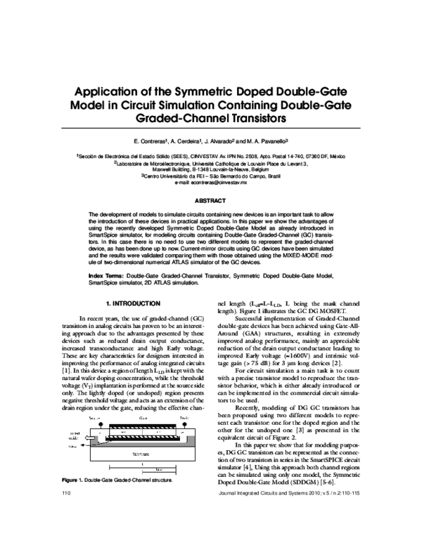 (PDF) Application of the Symmetric Doped Double-Gate Model in Circuit Simulation Containing ...