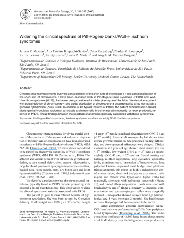 (PDF) Widening the clinical spectrum of Pitt-Rogers-Danks/Wolf ...