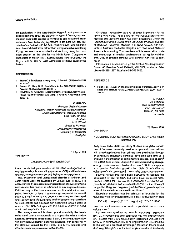 (PDF) A Combined Body Surface Area and Body Mass Index Nomogram