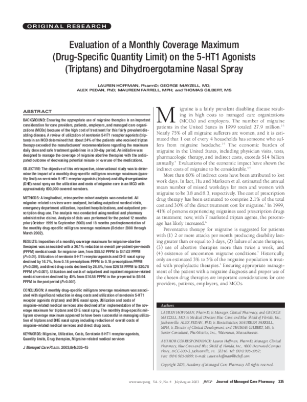 (PDF) Evaluation of a monthly coverage maximum (drug-specific quantity ...