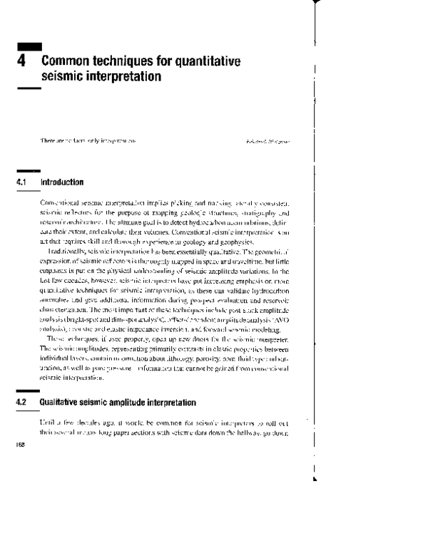 (PDF) Common techniques for quantitative seismic interpretation