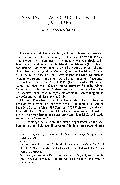(PDF) SEKITSCH, LAGER FÜR DEUTSCHE (1944-1946)