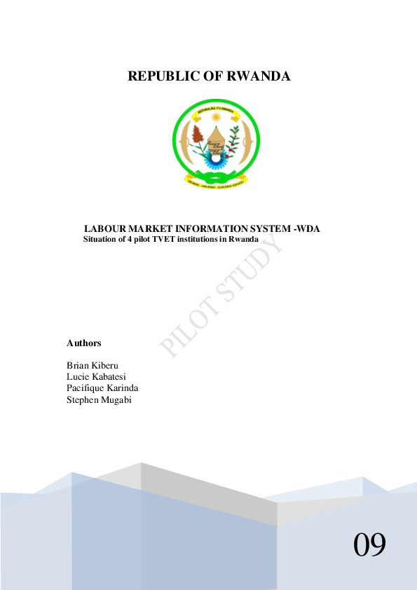 (PDF) LABOUR MARKET INFORMATION SYSTEM -WDA Situation of 4 pilot TVET ...