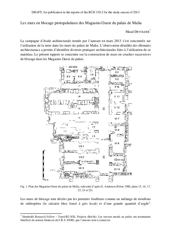 (PDF) Rapports sur les travaux de l’École française d’Athènes en 2013 ...
