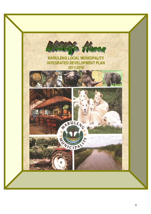 (PDF) MARULENG LOCAL MUNICIPALITY INTEGRATED DEVELOPMENT PLAN 2011-2016