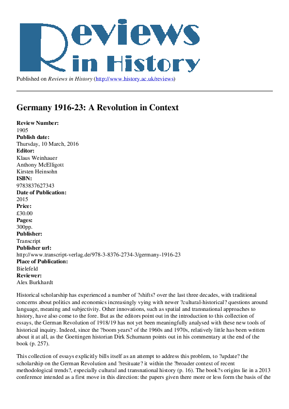 (PDF) Klaus Weinhauer, Anthony McElligott and Kirsten Heinsohn (ed ...