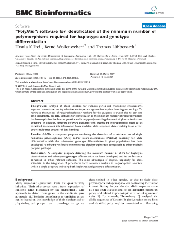 (PDF) PolyMin": software for identification of the minimum number of ...