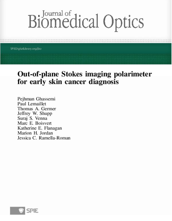 (PDF) Out-of-plane Stokes imaging polarimeter for early skin cancer ...