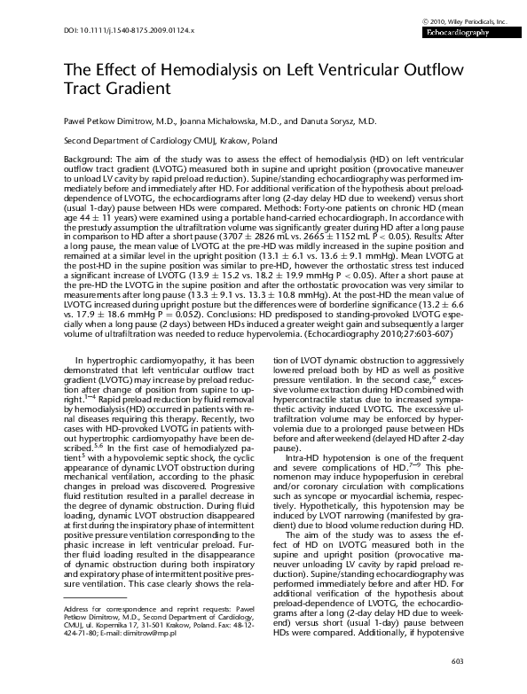 (PDF) The Importance of Left Ventricular Outflow Tract and Mid ...