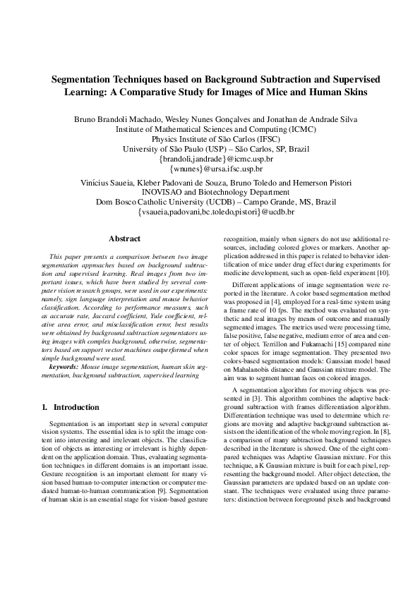 Pdf Segmentation Techniques Based On Background Subtraction And Supervised Learning A