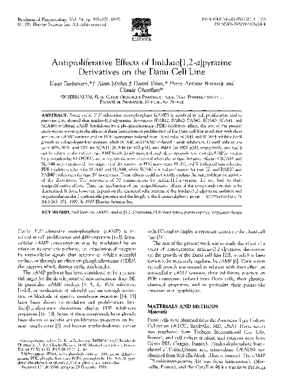 (PDF) Antiproliferative effects of imidazo[1,2-β]pyrazine derivatives ...