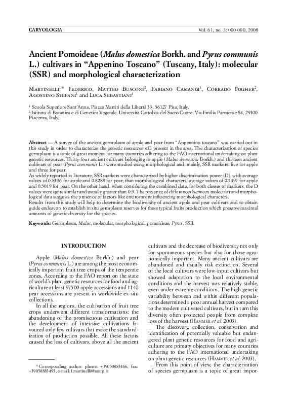 (PDF) Ancient Pomoideae ( Malus domestica Borkh. and Pyrus communis L ...