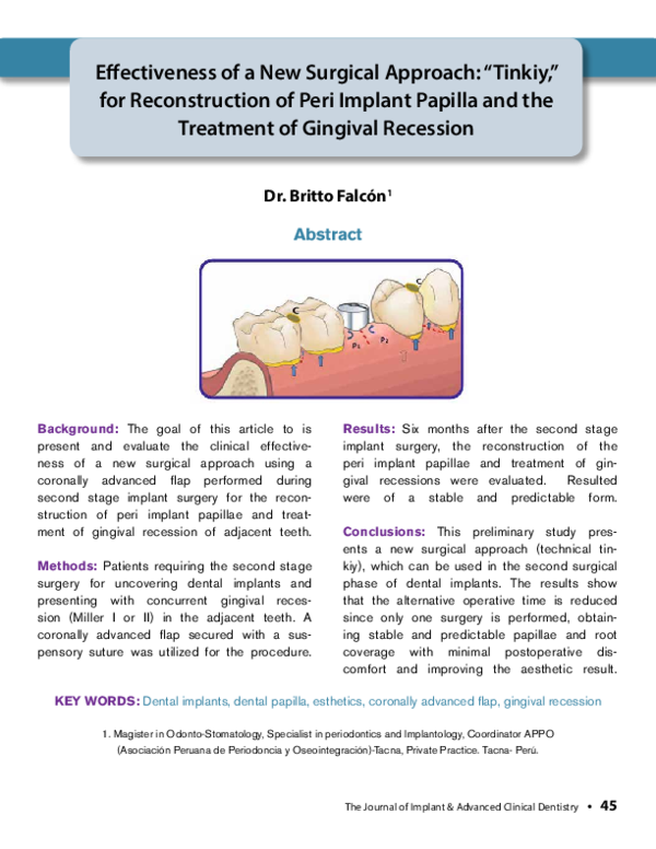 (PDF) Effectiveness of a New Surgical Approach: “Tinkiy,” for ...