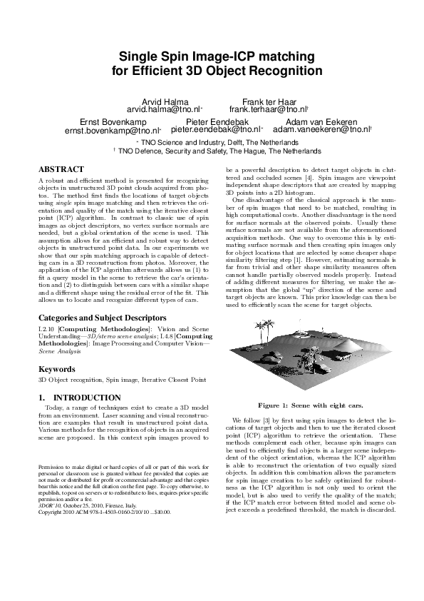 (PDF) Single spin image-ICP matching for efficient 3D object recognition