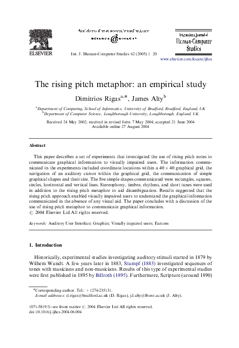 (PDF) The rising pitch metaphor: an empirical study
