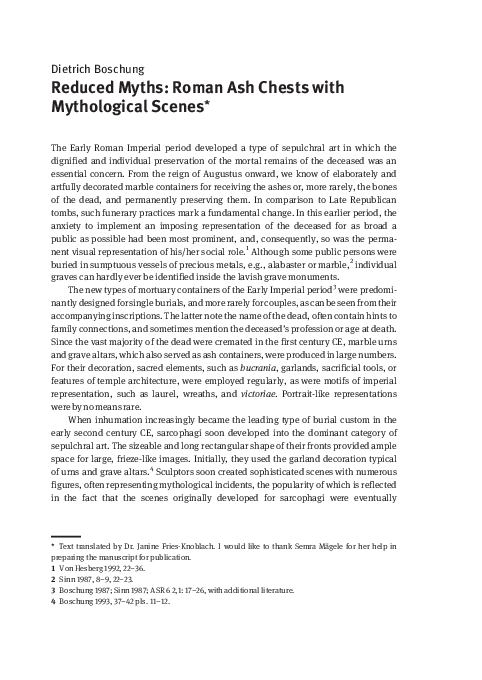 (PDF) 2014e Reduced Myths: Roman Ash Chests with Mythological Scenes